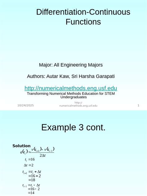 Mws Gen Dif Ppt Continuous1 Pdf Finite Difference Calculus