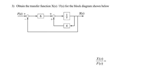 Solved 3 Obtain The Transfer Function X S F S For The Chegg