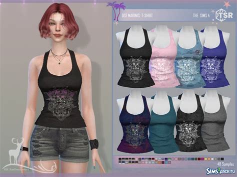 Скачать майка MARINIS от DanSimsFantasy для Симс 4