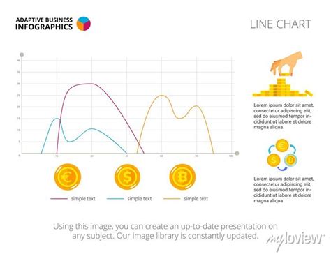 Three Line Diagram Chart Graph Template Creative Concept Wall Mural Murals Result Success