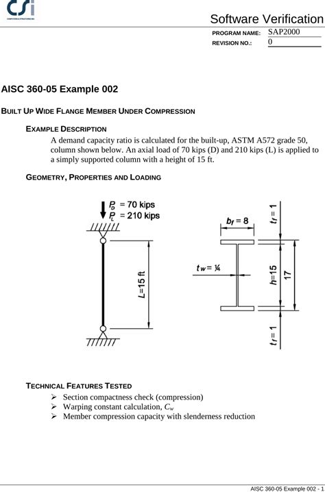 Contents Aisc 360 05 Example 002