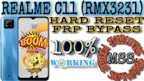 Realme C11 Frp Bypass Hard Reset Rmx3231 Mobilesoftwaressolutions476 Youtube