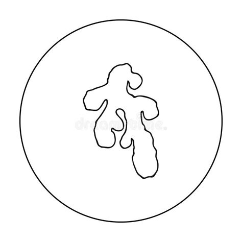 Icono Del Jengibre En Estilo Del Esquema Aislado En El Fondo Blanco
