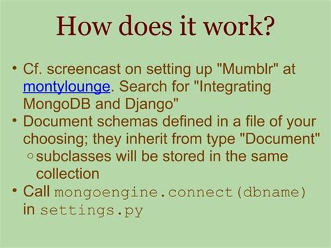 Django And Mongoengine Ppt