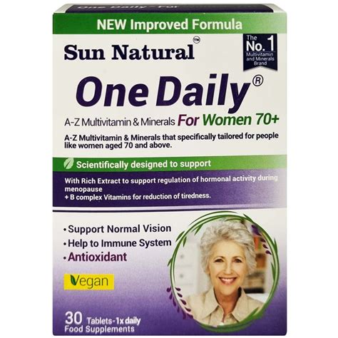 قیمت و خرید قرص مولتی ویتامین وان دیلی بانوان 70 سان نچرال بسته 30 عددی