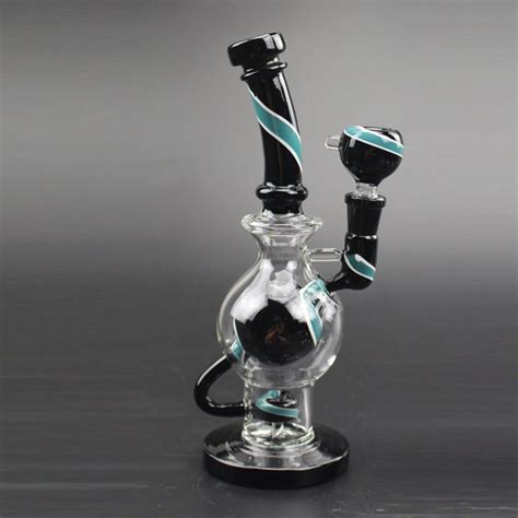 Ful Smoking Water Bubbler Glass Pipes Grace Oil Rigs Glass Bongs Purple