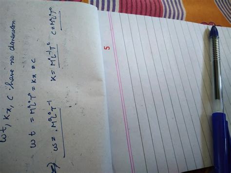 In The Equation Y A Sin ω Kx Obtain The Dimensional Formula Of
