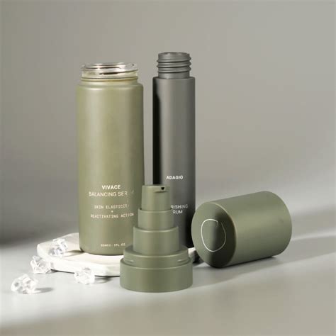 Glass Refillable Airless Bottle Three Bamboo