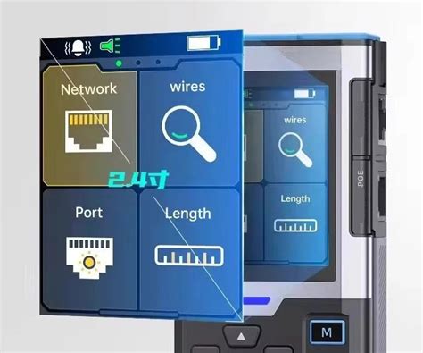 Portable Network Cable Analyzer With Line Alignment Poe Detection And F Theralumes