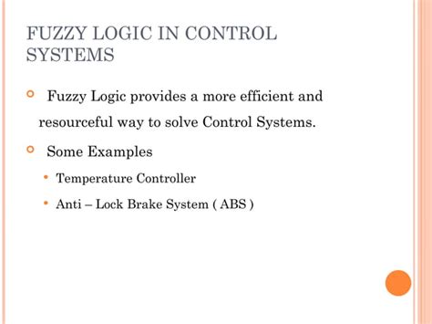 fuzzy logic full powerpoint lecture fuzzy ppt