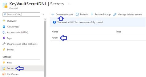 securing asp core configurations using the secret manager and