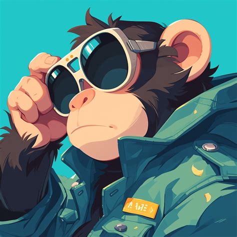 Premium Vector A Playful Monkey Photographer Cartoon Style