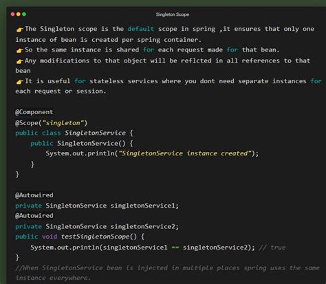 Springboot Beanscopes Javadevelopment Singleton Prototype