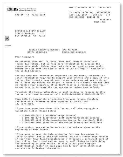 Cp2000 Response Letter Template ~ Resume Letter