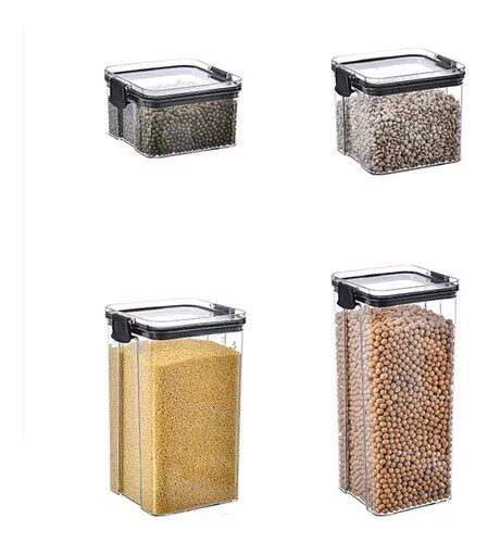 Porta Especiero Food Storage Kit Porta Condimentos Mantimentos Temperos Herm Tico De Acr Lico