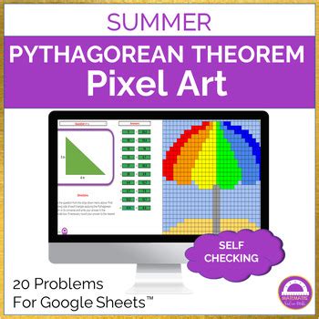 Pythagorean Theorem Review Pixel Art No Prep And Self Checking Digital Activity