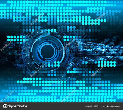 Blue Eye Cyber Circuit Future Technology Concept Background Stock Vector By ©titima157