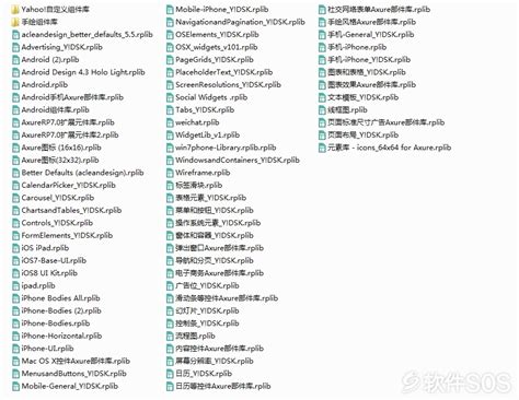 Axure原型图：手机ui移动端交互图标rp元件库大合集 软件sos