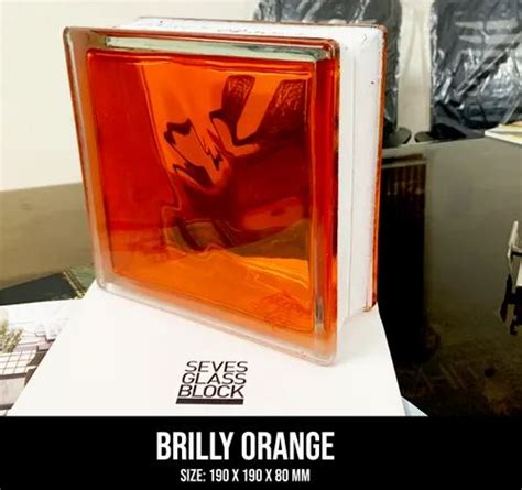 Glass Block Brilly Orange Glass Block Wholesale Trader From New Delhi
