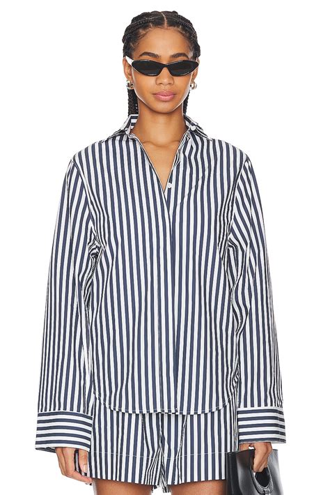 AEXAE Button Up Shirt In Stripe REVOLVE