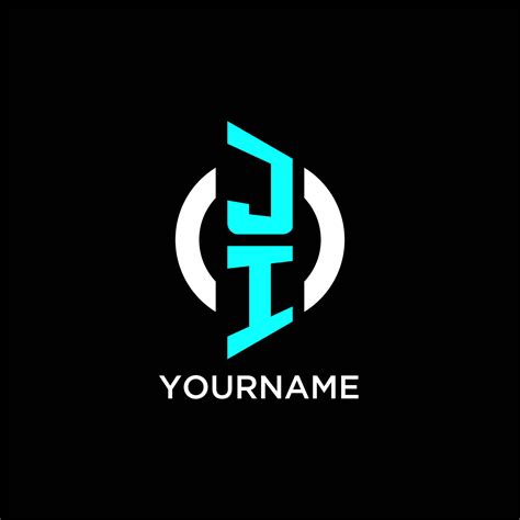 Ji Circle Monogram Logo 21882604 Vector Art At Vecteezy