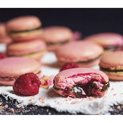 Raspberry And Chocolate Macarons Recipe The Feedfeed
