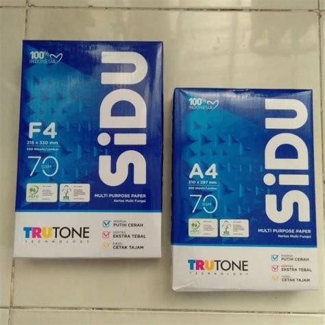 Jual Kertas Hvs Sidu F4 And A4 70 Gsm Shopee Indonesia