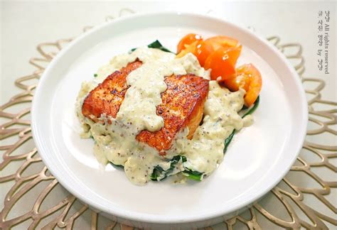 연어스테이크 굽기 겉바속촉 후라이팬 연어구이 크림소스 만들기 네이버 블로그