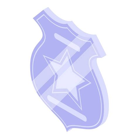 Icône De Badge De Police Isométrique De Licône Vectorielle De Badge De