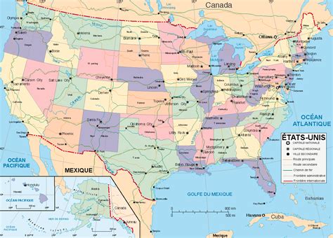 Carte Etats Unis à Compléter