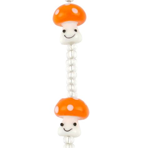 Orange Lampwork Glass Mushroom Beads By Bead Landing™ Michaels