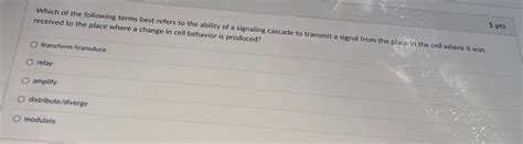 Solved Which Of The Following Terms Best Refers To The