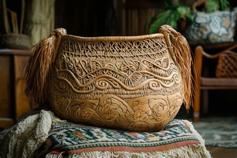 Intricate Hand Woven Kete Whakairo Stock Illustration Illustration Of