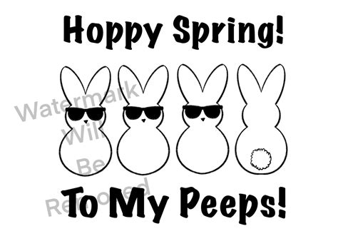 Marshmallow Peeps Coloring Pages