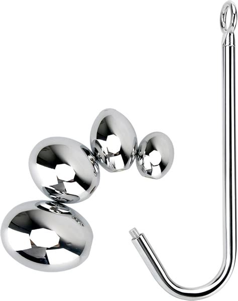 Stainless Steel Anal Hook Polished Metal Anal Ball Plug