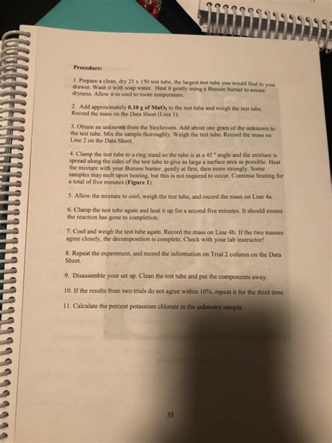 Solved Experiment 4 Analysis Of A Potassium Chegg