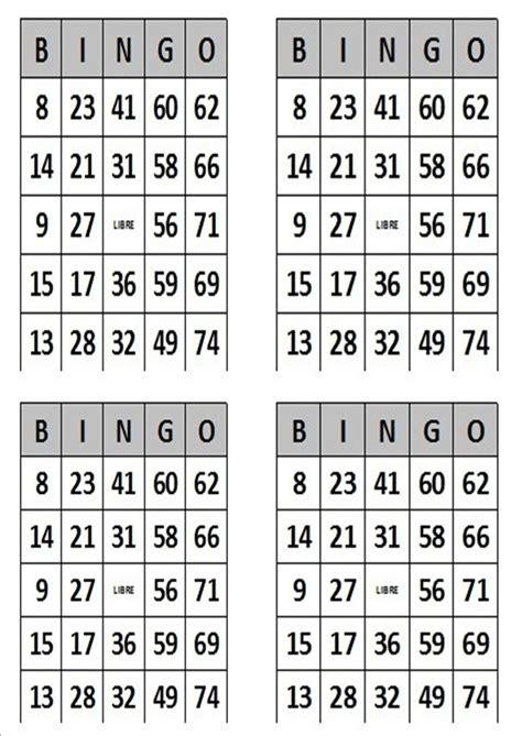 Cartones De Bingo Para Imprimir Pdf Cartones H Mercadolibre The Best