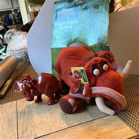 Mattel Toys Vintage Nwt Disney Tarzan Trunk Tricks Tantor Stuffed