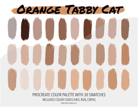 Procreate Color Palette Bundle 4 Palettes Cats Instant Download