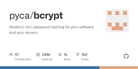 GitHub Pyca Bcrypt Modern Ish Password Hashing For Your Software