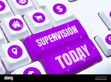 Text Sign Showing Supervision Business Concept Monitoring And