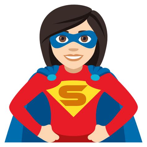 🦸🏻‍♀️ Woman Superhero Light Skin Tone On Joypixels 40