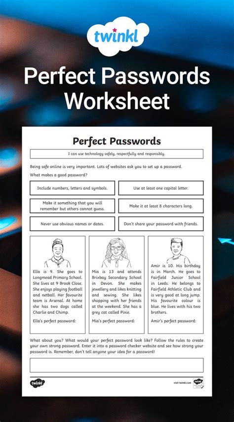 Create Strong Passwords With This Worksheet