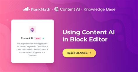 How To Use Content Ai In Block Editor Rank Math