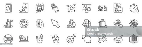 아이콘은 타이머 피트니스 및 Co2 라인 아이콘으로 포장됩니다 웹앱용 벡터 건강관리와 의술에 대한 스톡 벡터 아트 및 기타 이미지 건강관리와 의술 건강한 생활방식