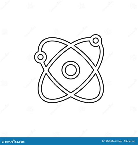 Atom Vector Icon Stock Vector Illustration Of Molecule 155436244
