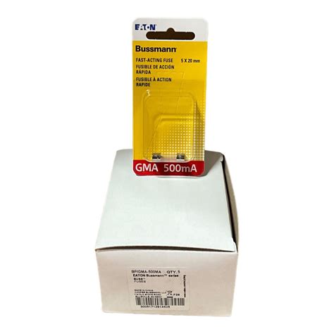 Eaton Bussman 2 Pack Fast Acting Fuse 5 X 10mm Gma 500ma 4 Fuses