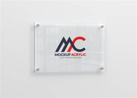 Diseño De Maqueta De Letrero Acrílico Archivo Psd Premium
