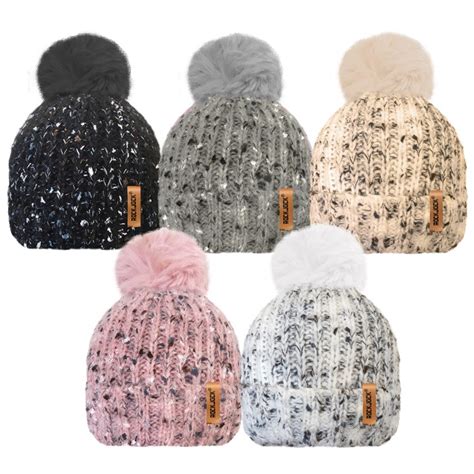 Bartleby Ladies Sparkle Bobble Hat Mole Online