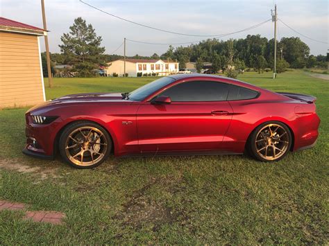 Ford Mustang Gt S550 Ruby Red With Bronze Vs Forged Vs02